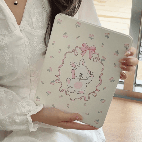 Floral Bunny iPad Case - ZiCASE
