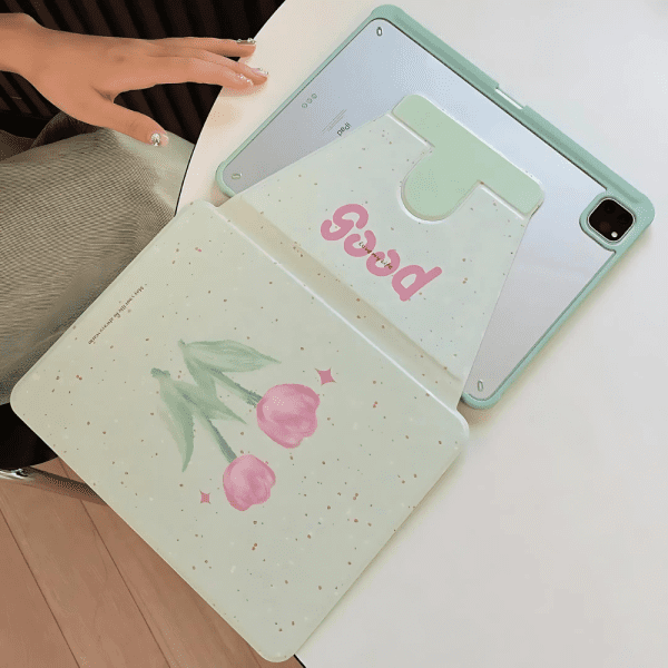 Pink Tulip iPad Case - ZiCASE