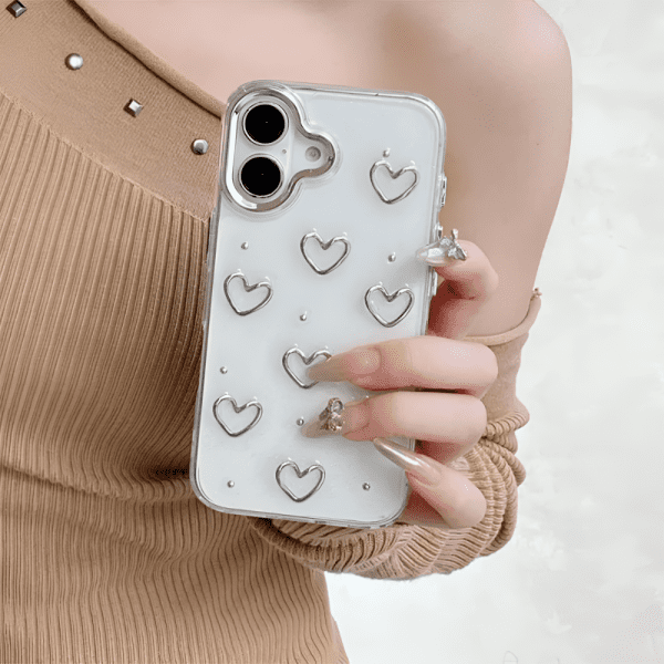Metal Heart Clear iPhone Case - ZiCASE