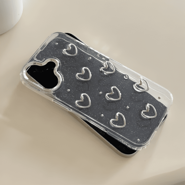 Metal Heart Clear iPhone Case - ZiCASE